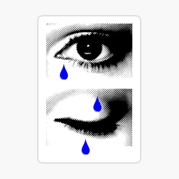 "Crying Eyes" Sticker by primalScene | Redbubble