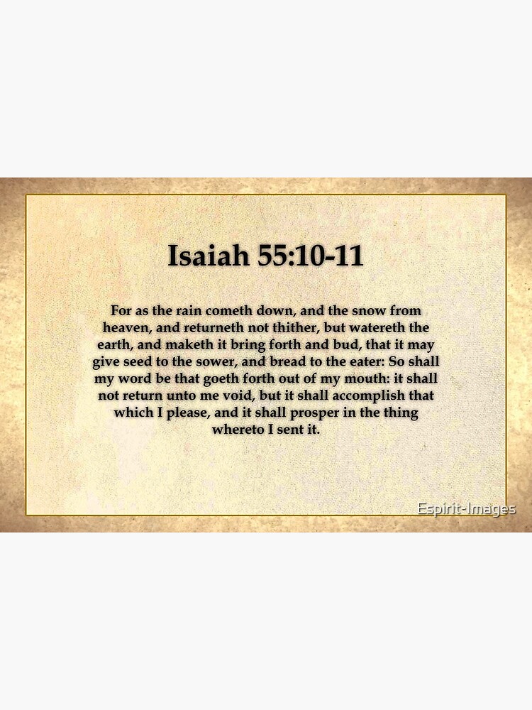 "Isaiah 55:10-11" Poster by Espirit-Images | Redbubble