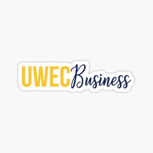 "UWEC Business" Sticker for Sale by mynameisliana | Redbubble