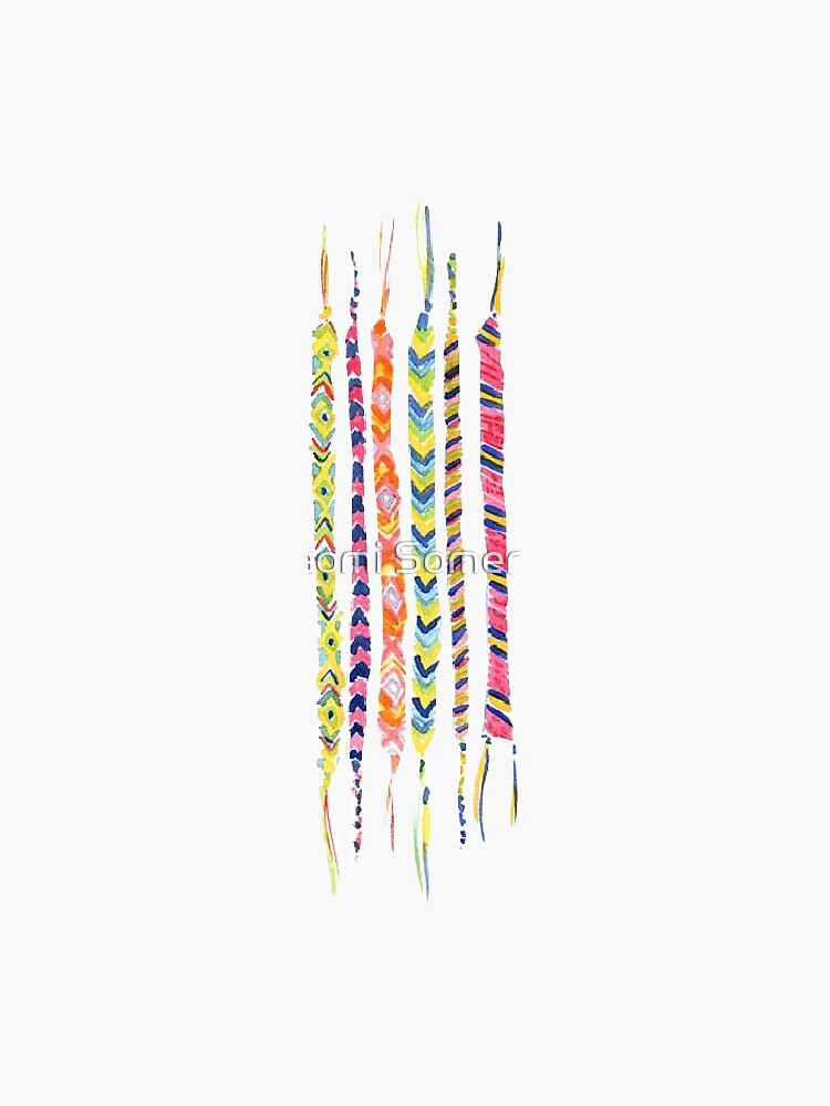 "friendship bracelets" Sticker for Sale by naomisomerset | Redbubble