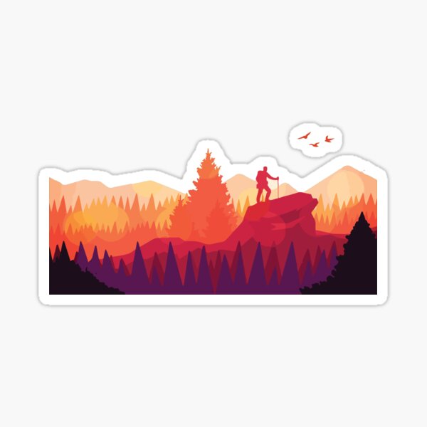 "Firewatch - Scenic Mountain View" Sticker for Sale by SpenceTech ...