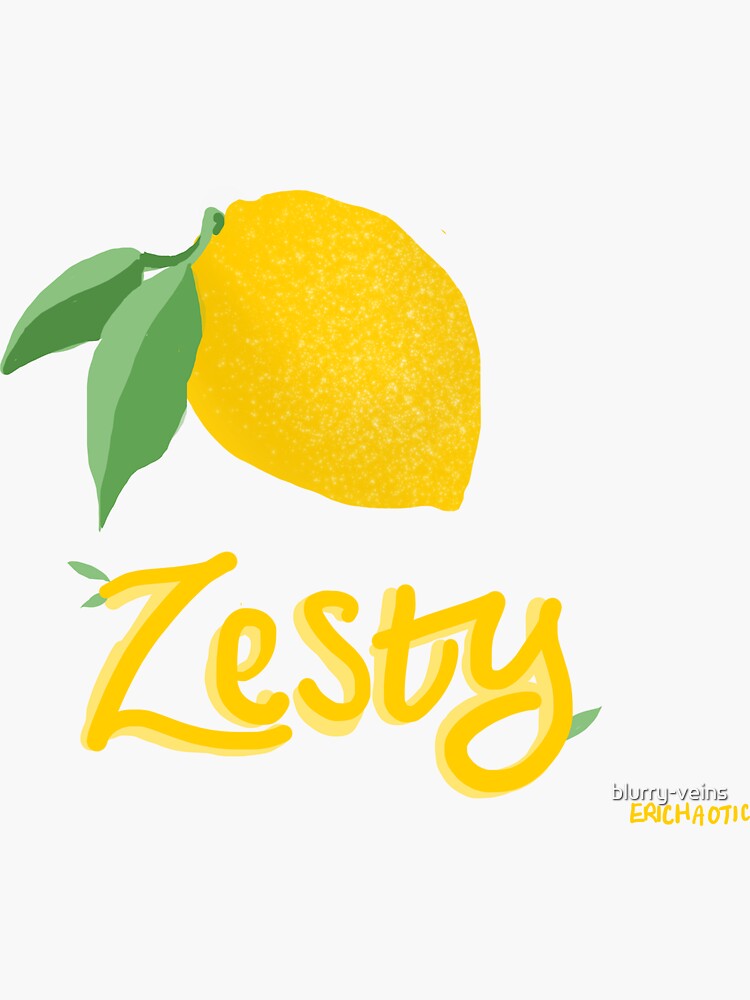 "zesty" Sticker for Sale by blurry-veins | Redbubble