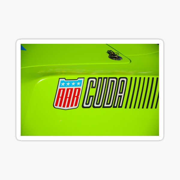 "AAR CUDA CHARGER GREEN HEMI MOPAR" Sticker for Sale by dragphotos ...