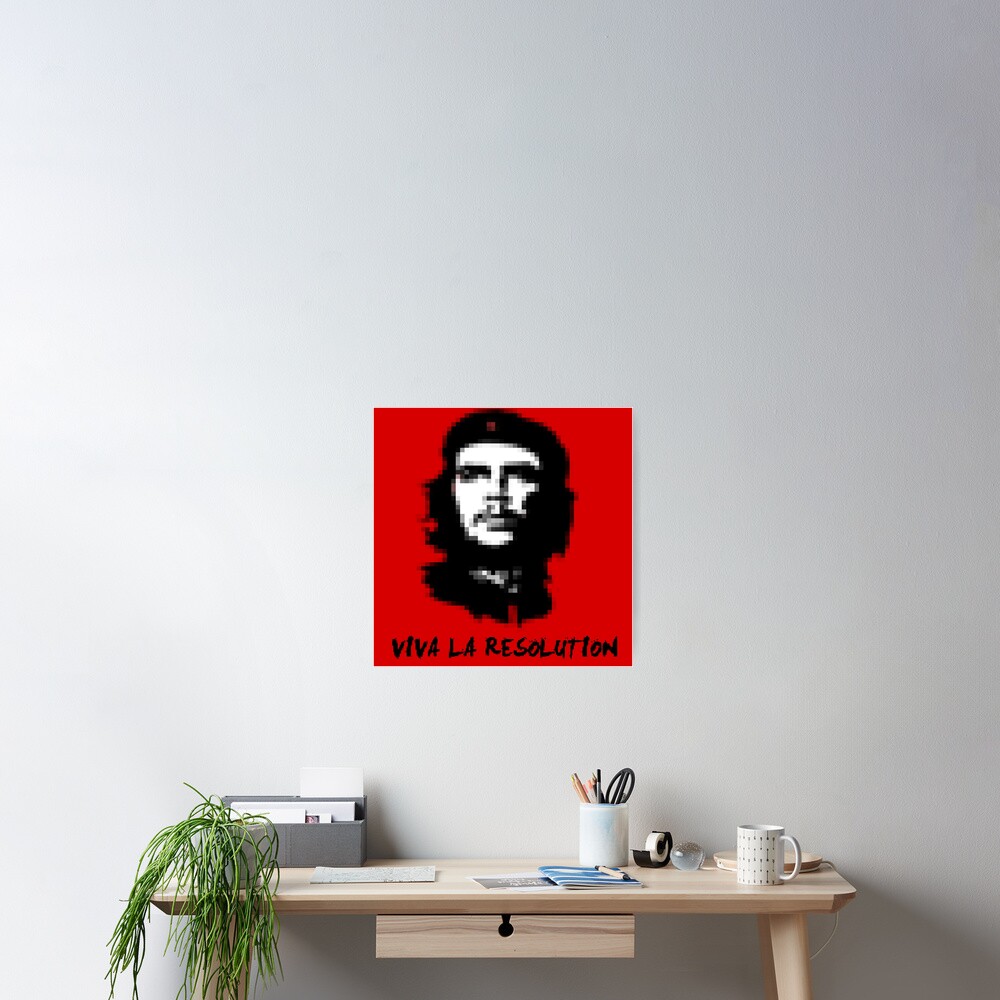 "Viva La Resolution Pixel Che Guevara" Poster by Quentin1984 | Redbubble