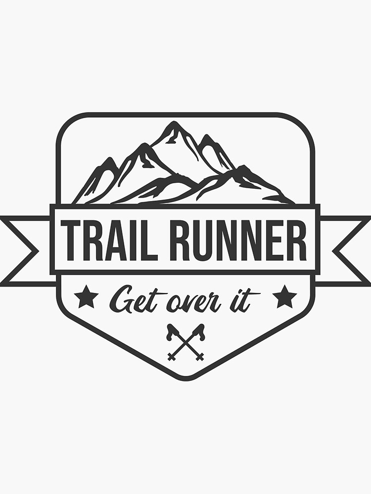 "Trail runner badge" Sticker for Sale by SantoPace | Redbubble