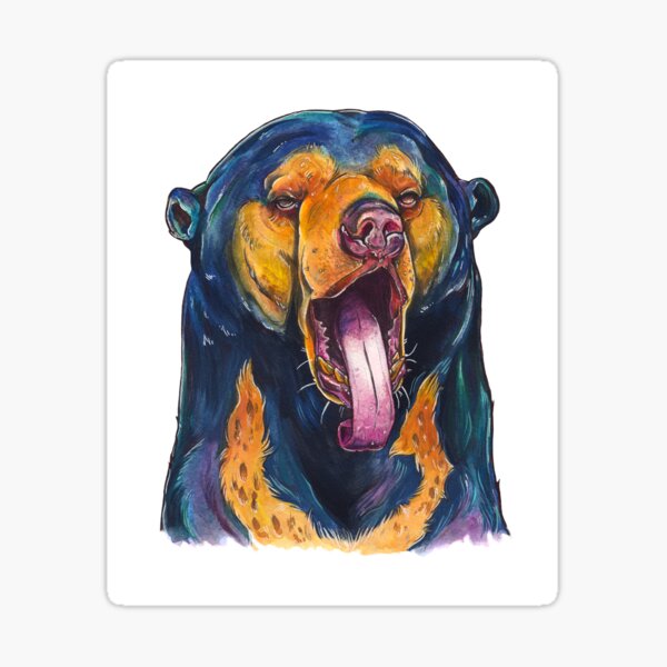 "SUN BEAR " Sticker for Sale by imynagle | Redbubble