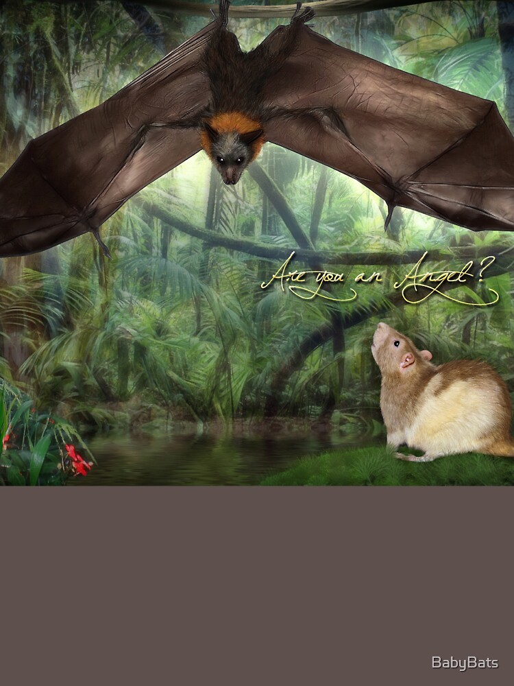 "Are You An Angel ? Rat to the Bat" T-shirt by BabyBats | Redbubble