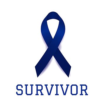 "Colon Cancer Survivor Gift Blue Ribbon Colon Cancer Awareness" Poster ...