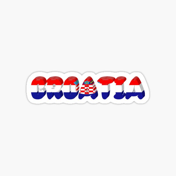 "Croatia!" Sticker for Sale by phandiltees | Redbubble