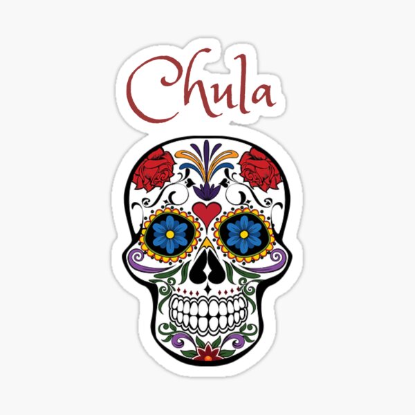 "Chula with skull" Sticker by magicsd77 | Redbubble