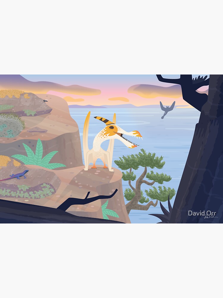 "Caulkicephalus Cliffs" Sticker by anatotitan | Redbubble