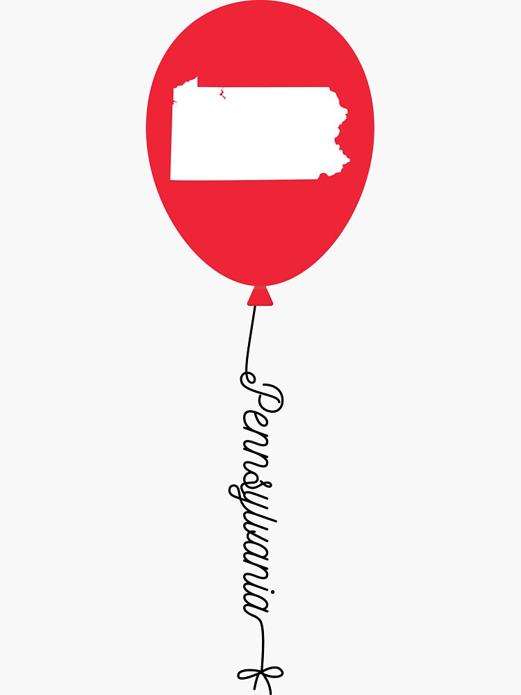 "Pennsylvania State Balloon" Sticker for Sale by InspiredQuotes | Redbubble