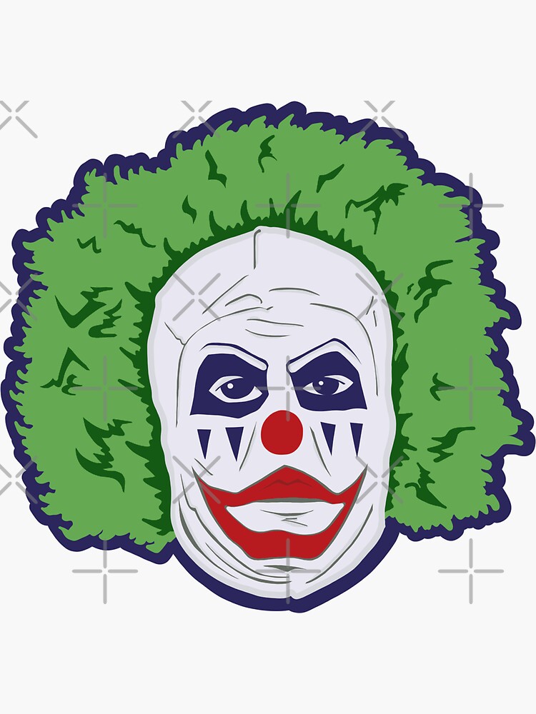 "Doink the clown" Sticker for Sale by PEArt | Redbubble