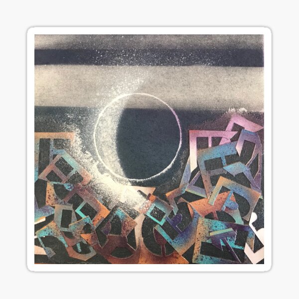 "Shattered moonlit windows" Sticker for Sale by ErskineTripp | Redbubble