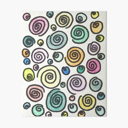 "Spiral Swirl Twirl Drawing" Art Board Print for Sale by SillaHoekstra ...