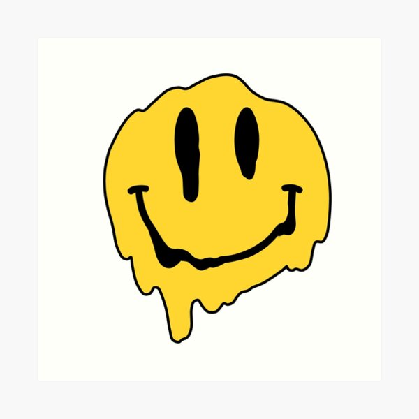Melting Smiley Face Art Prints | Redbubble