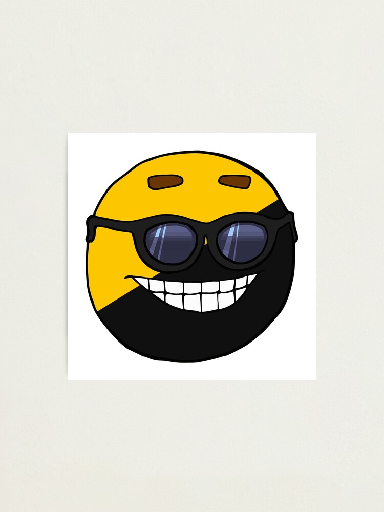 "Ancap flag meme ball Memeballs and sunglasses yellow and black ...