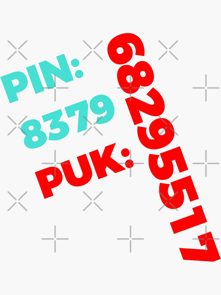 "Pin and puk" Sticker by -Nightsky- | Redbubble