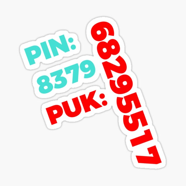 "Pin and puk" Sticker by -Nightsky- | Redbubble