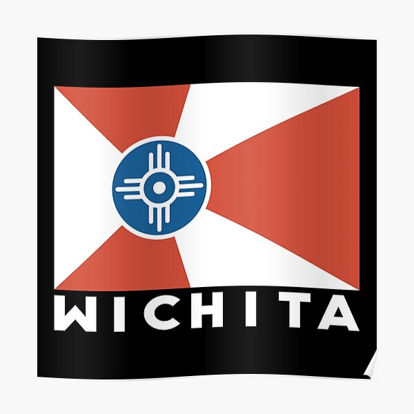 "Wichita / ICT Flag" Poster for Sale by OrangeSunStudio | Redbubble