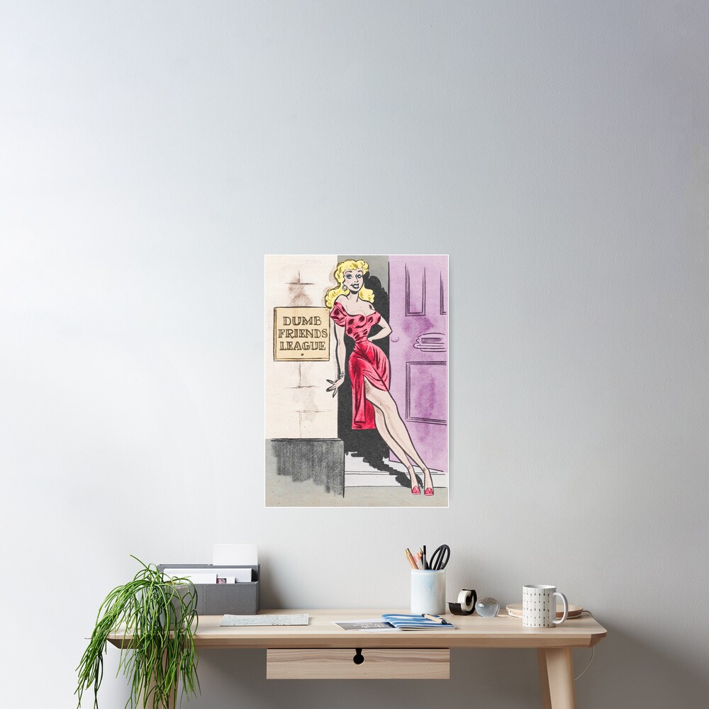 "Vintage 1950's Funny Comic Retro Pin-Up Girl Gift" Poster for Sale by ...