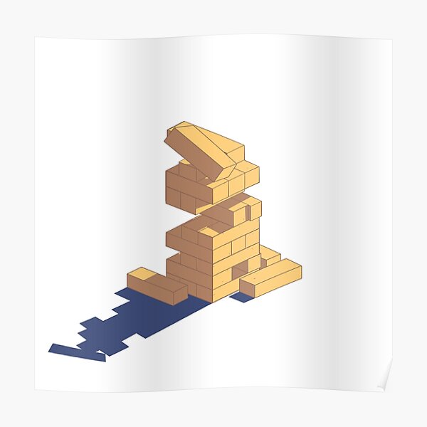 "Jenga Blocks" Poster by BPound | Redbubble