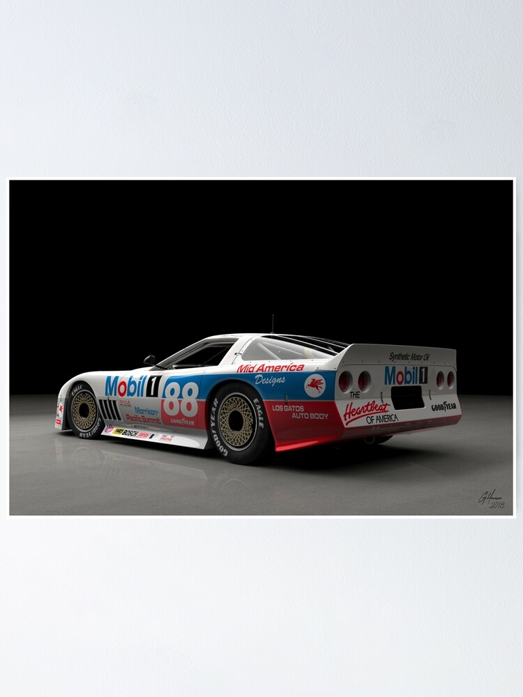 "1987 Protofab-Morrison IMSA Corvette #2 - Studio" Poster by GHPDesign ...