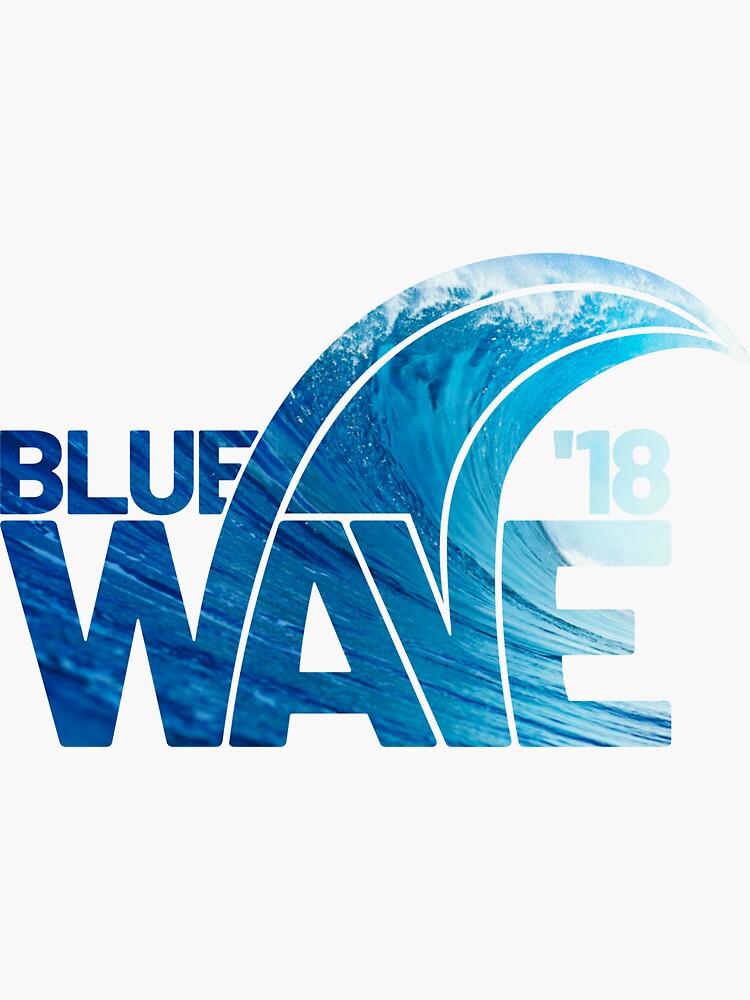 "Blue Wave Resistance Political Tshirt vote progressives 2018" Sticker ...