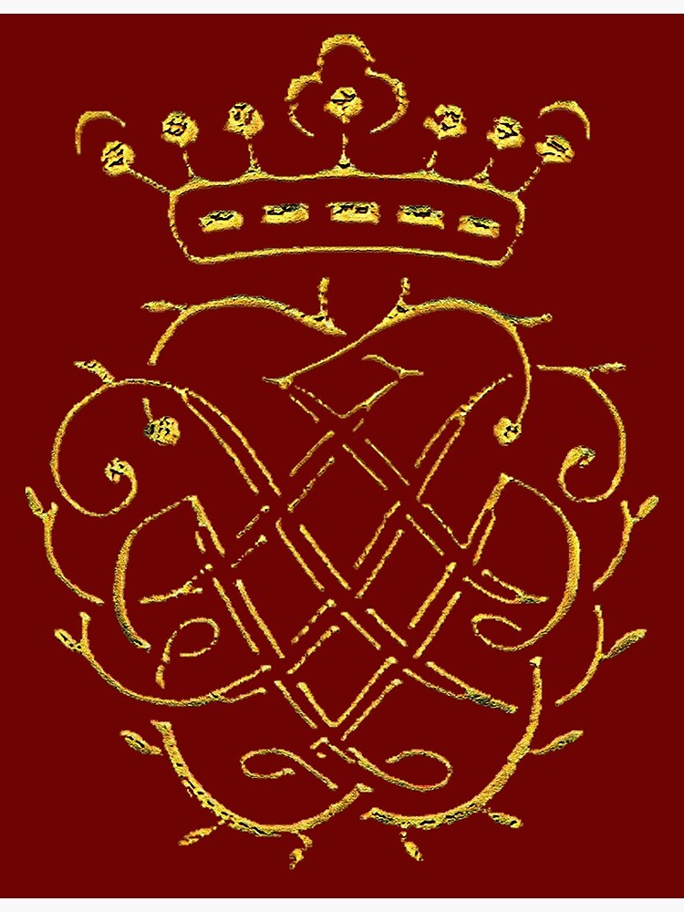 "Johann Sebastian Bach..gold on gark red Monogram " Canvas Print for ...