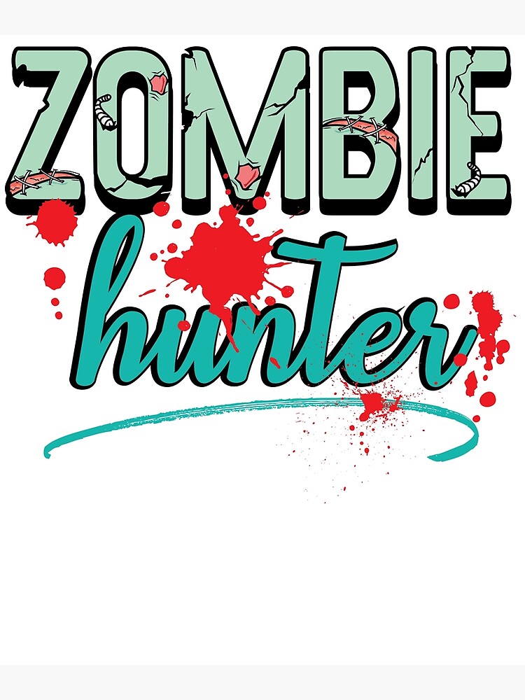 "Zombie Hunter Maggot Infested Blood Splatter Apocalypse Tee ...
