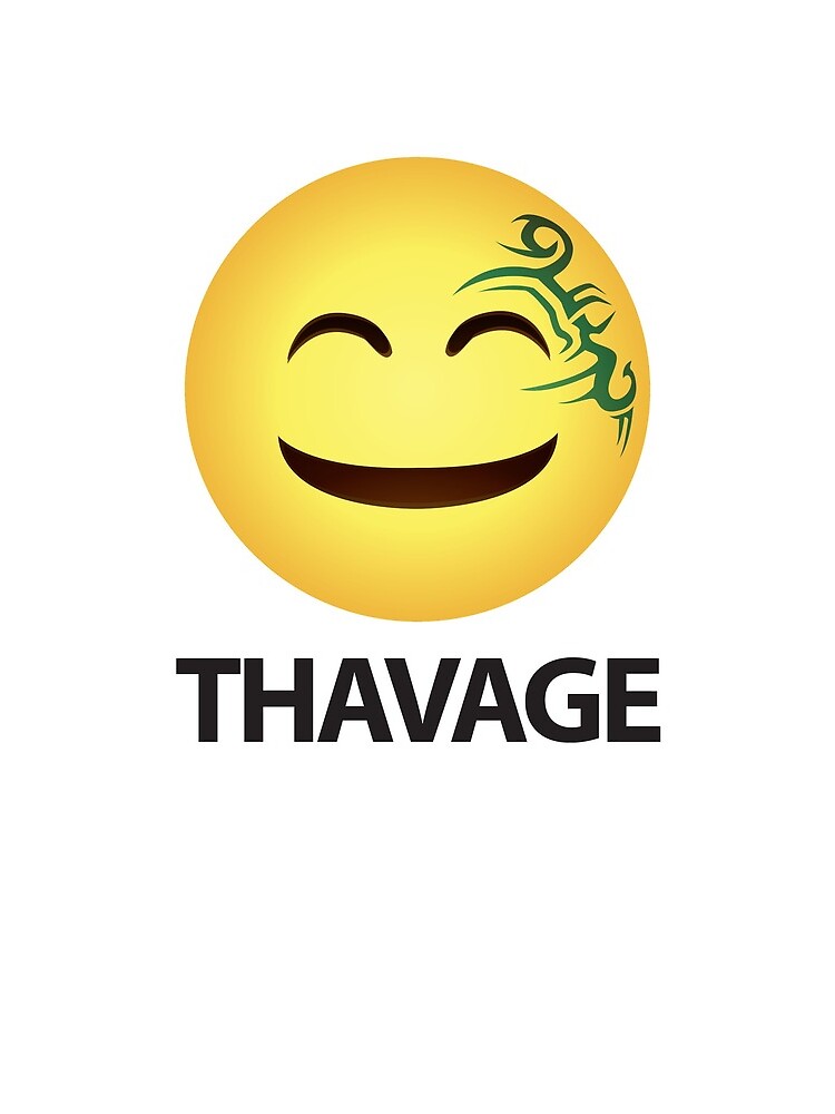 "Thavage Smiley Face Emoji For Savage" Drawstring Bag by SillyShirtsLOL ...