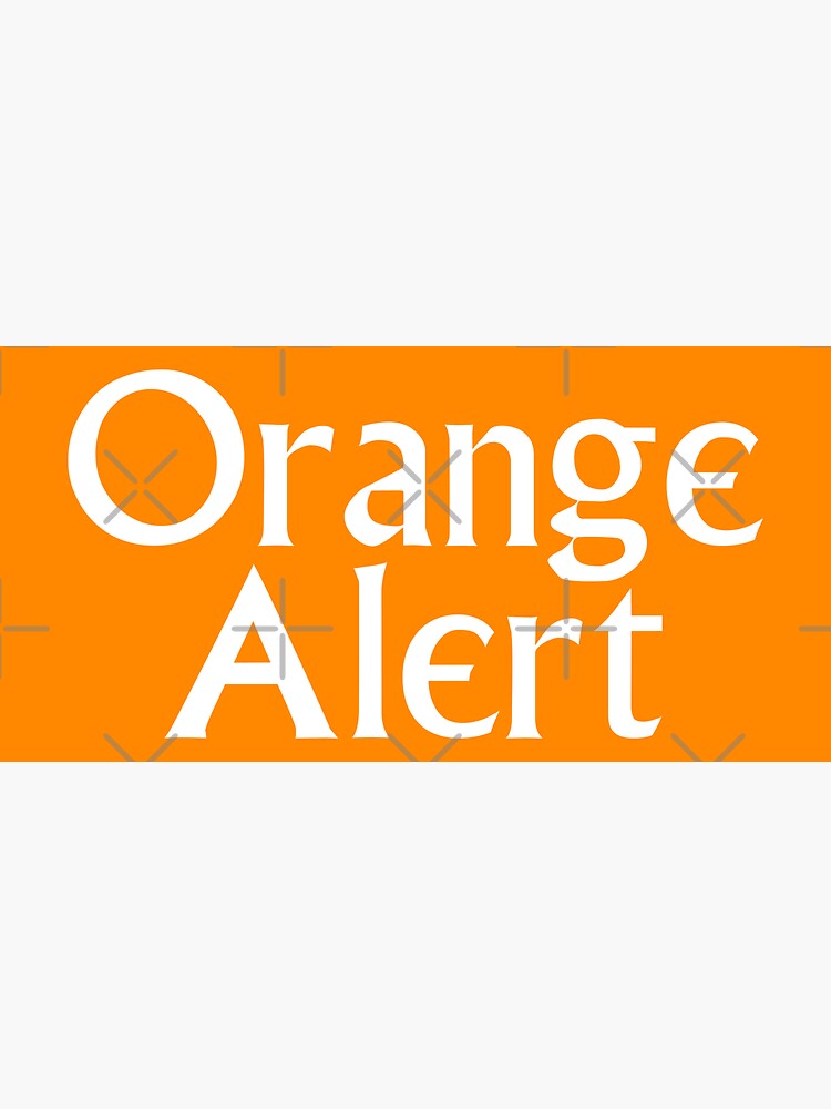"Orange Alert" Sticker for Sale by kryten4k | Redbubble