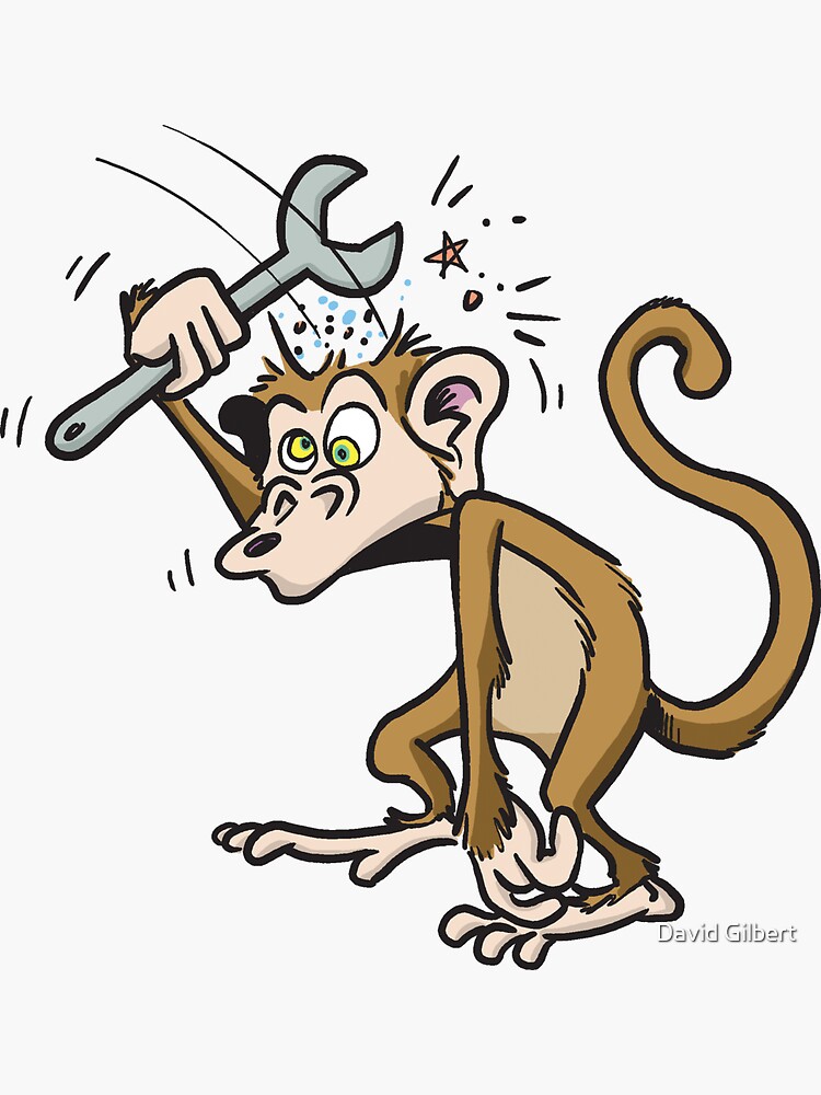 "Monkey Wrench" Sticker for Sale by dgilbert | Redbubble