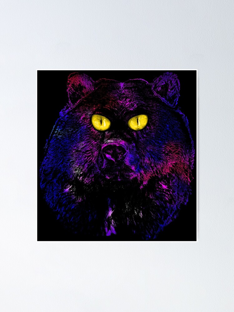 "acid bear" Poster by ghulstyle | Redbubble