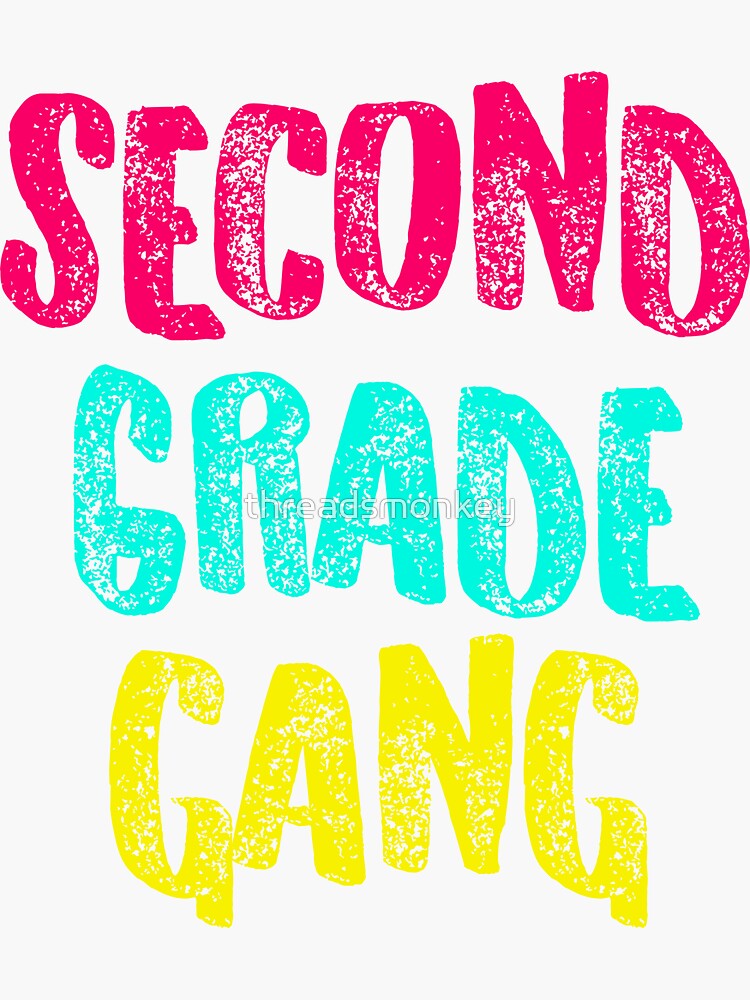 Pegatina «Diseño de segundo grado Segundo grado Gang Light Cute Gift 2 ...