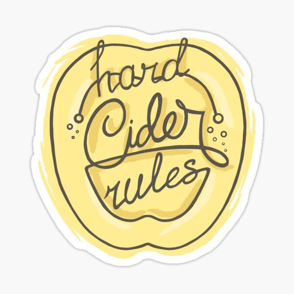 "Hard Cider Rules" Sticker for Sale by linkaiwen | Redbubble