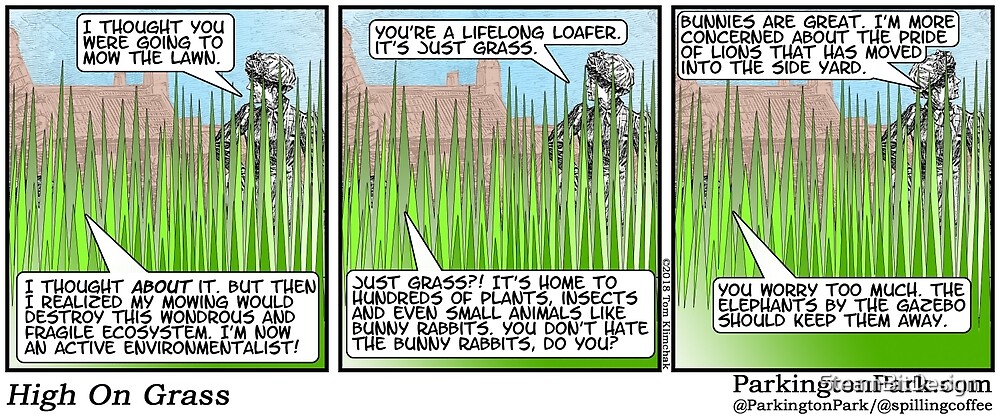 "High on Grass Comic" by SteamBitDesign | Redbubble