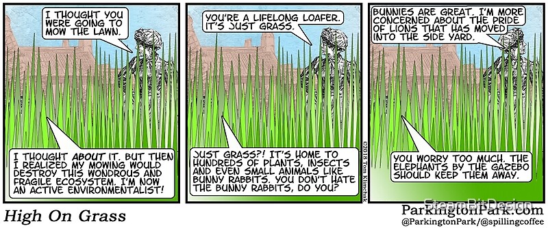 "High on Grass Comic" by SteamBitDesign | Redbubble