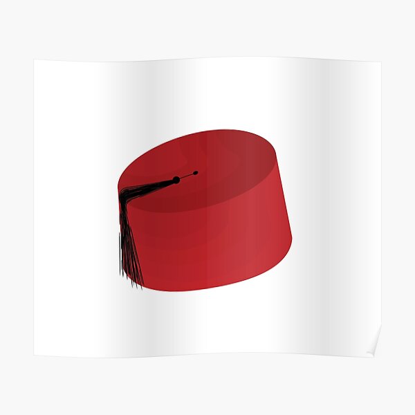 "Red Moroccan Turkish Cap " Poster by saadkh | Redbubble