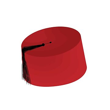 "Red Moroccan Turkish Cap " Sticker for Sale by saadkh | Redbubble