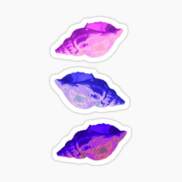 "Shell Time x 3a" Sticker for Sale by miniverdesigns | Redbubble