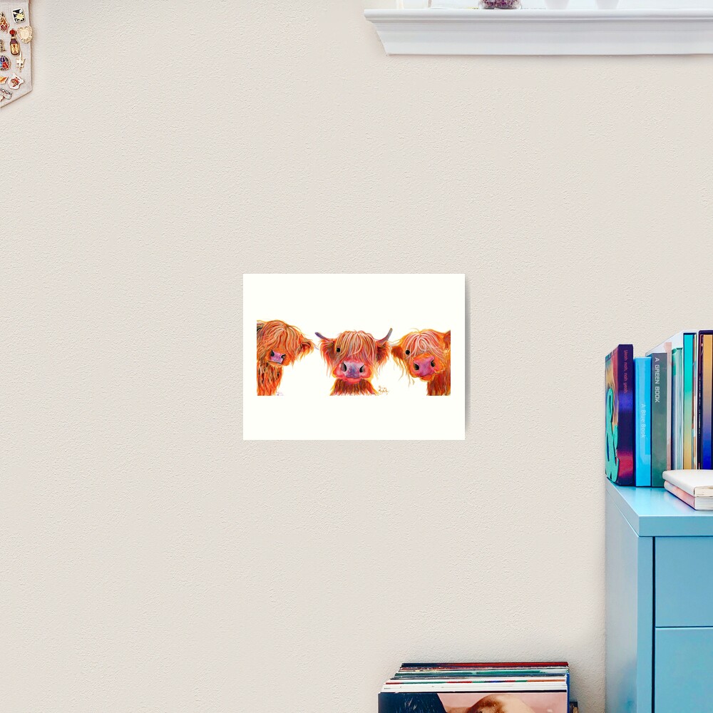 "HiGHLaND CoW PRiNT SCoTTiSH ' THe ORaNGeS ' BY SHiRLeY MacARTHuR" Art ...