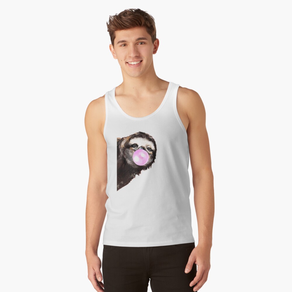 "Playful Sneaky Sloth with Bubble Gum" Photographic Print for Sale by ...