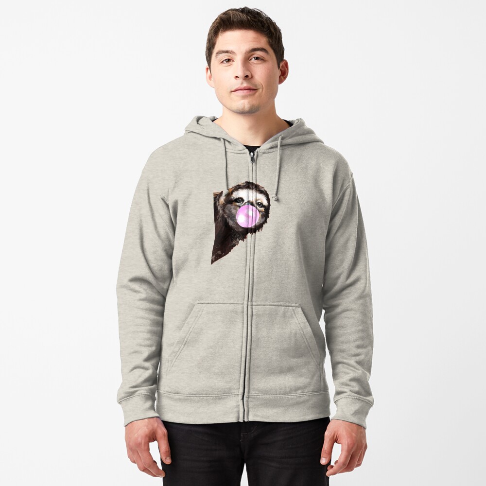 "Playful Sneaky Sloth with Bubble Gum" Photographic Print for Sale by ...