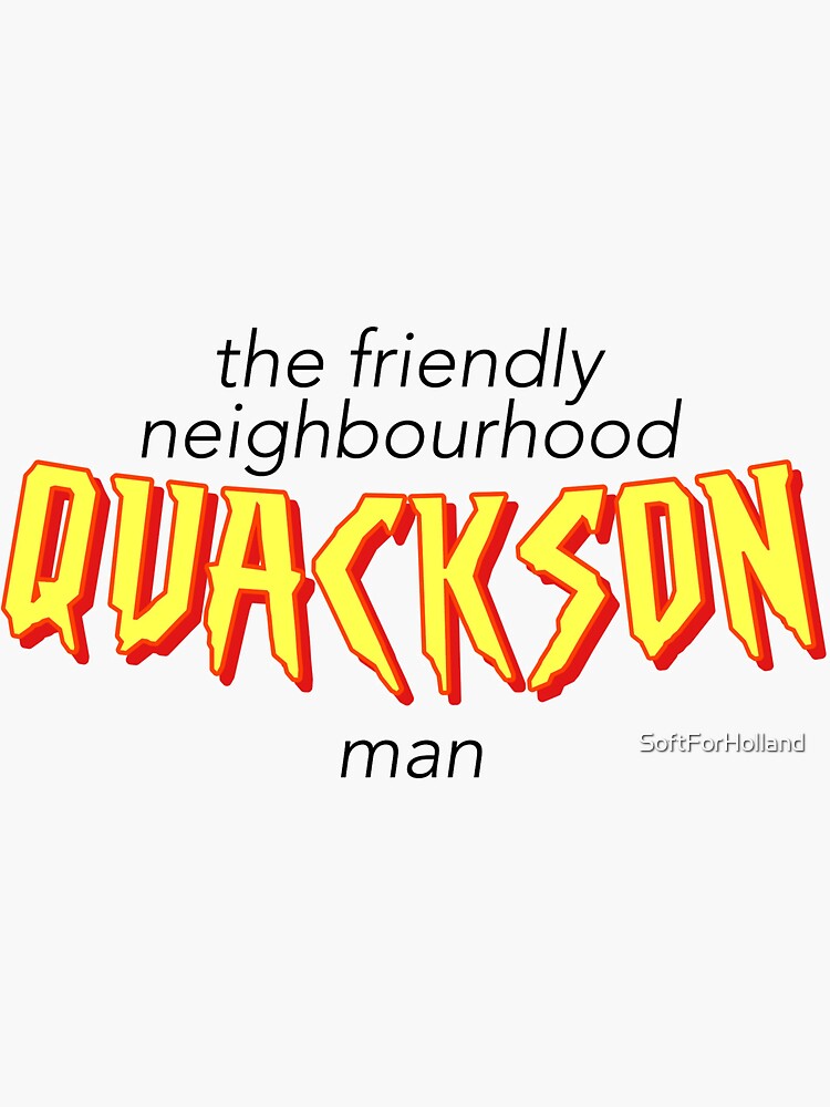 "Quackson Man" Sticker for Sale by SoftForHolland | Redbubble