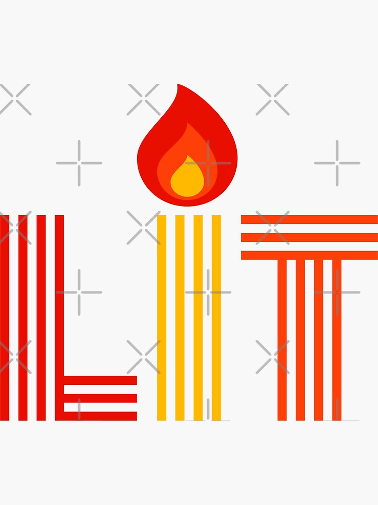 "LIT Red Flames Fire Uniqe Artistic" Sticker for Sale by mwagie | Redbubble
