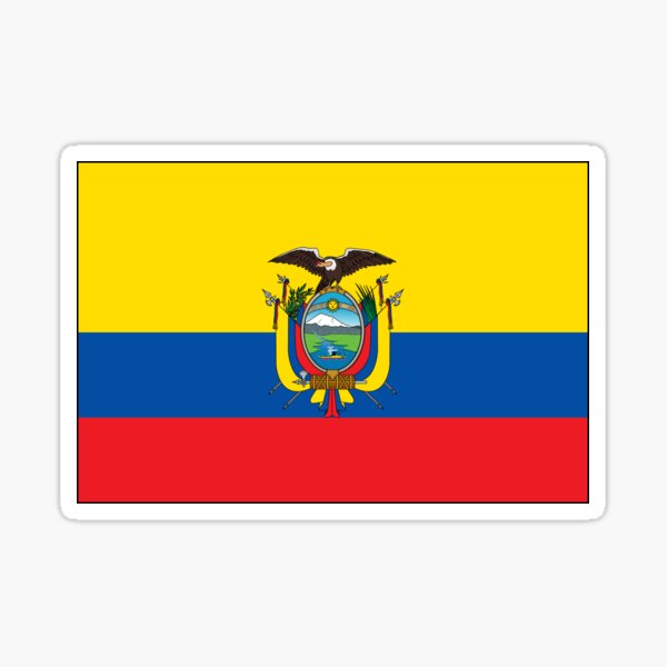 "Flag of Ecuador" Sticker by Smaragdas | Redbubble