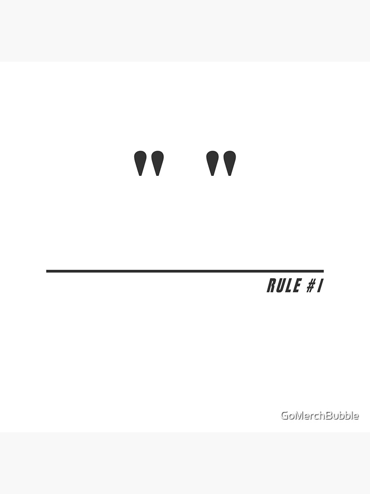 "Rule number 1" Framed Art Print for Sale by GoMerchBubble | Redbubble