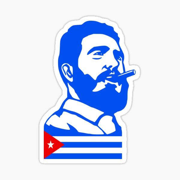 "fidel, castro, fidel castro, cuba" Sticker for Sale by Brendy89 ...