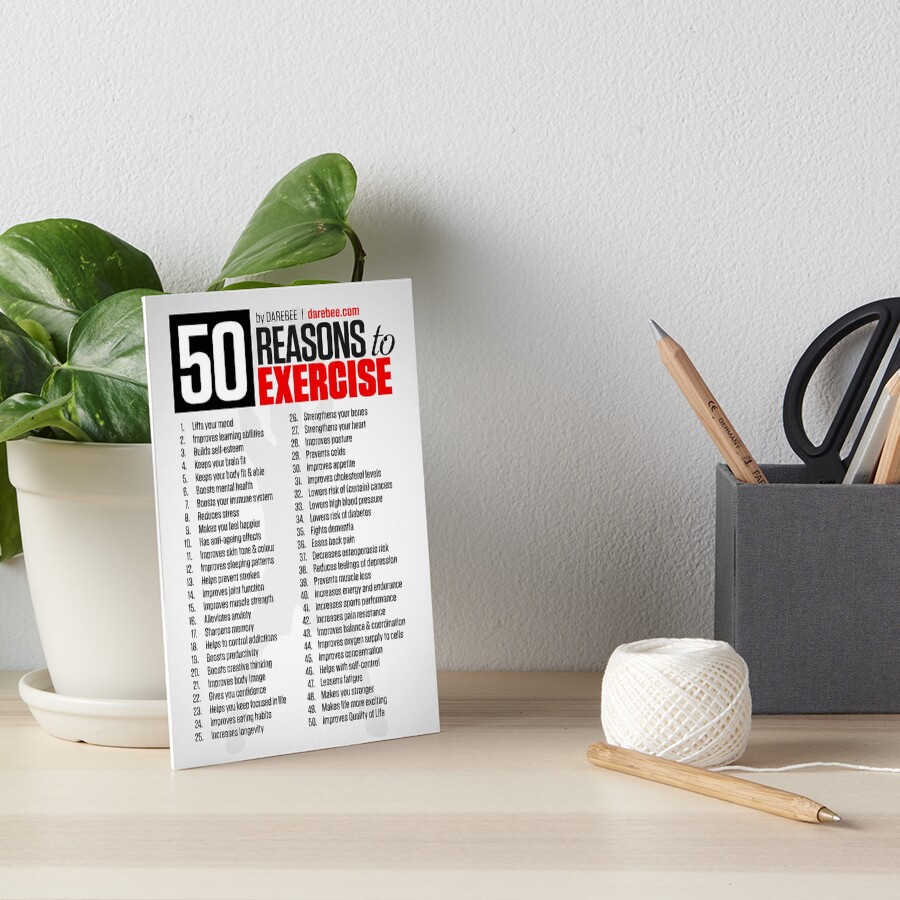 "50 Reasons To Exercise" Poster for Sale by superfitstuff | Redbubble